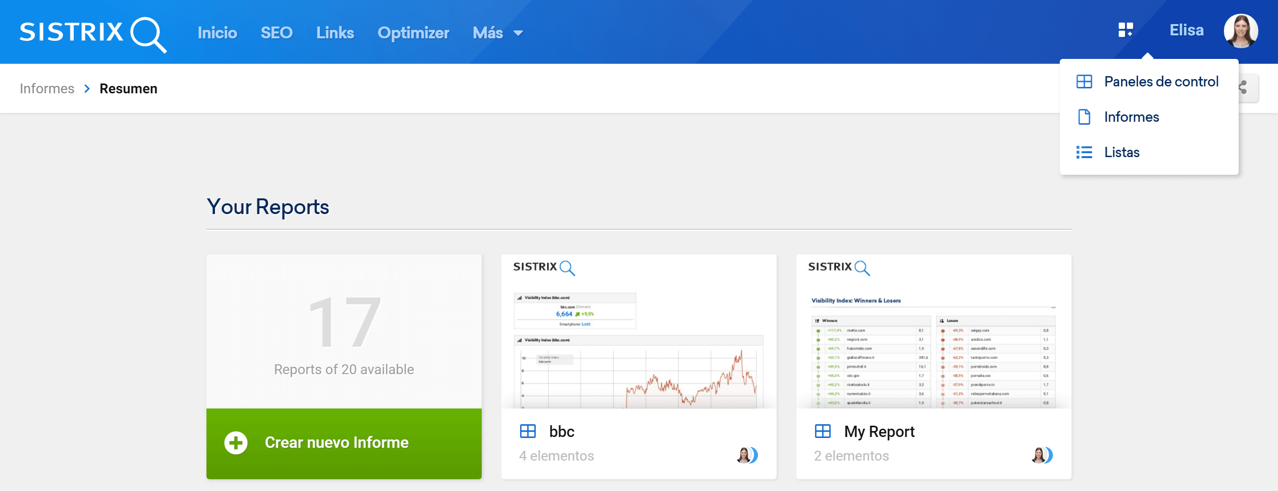 Cómo crear y configurar informes en la herramienta SISTRIX - SISTRIX